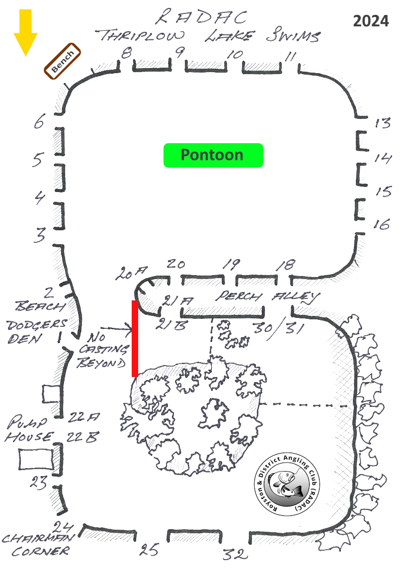 SWIM MAP – ROYSTON AND DISTRICT ANGLING CLUB